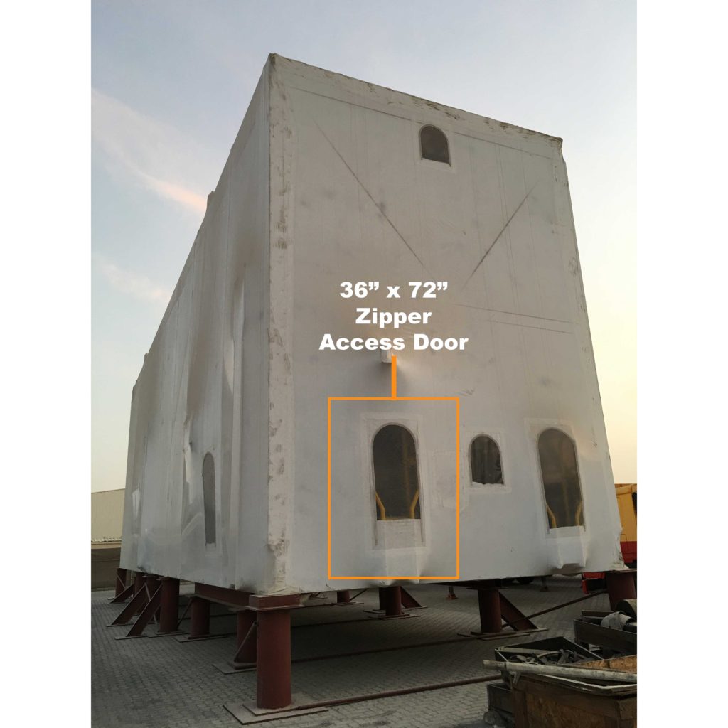 36" x 72" Zipper Access Door (DS-72W) White - Dr. Shrink